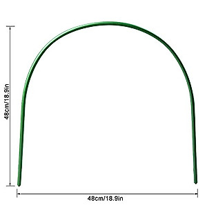 Okngr 6 Pcs Greenhouse Hoops, 4ft Grow Tunnel Hoops, Flexible Long Steel with Plastic Coated Grow Tunnel Garden Hoop for Garden Fabric, Plant Support Garden Stakes