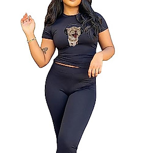 Suagox Women's Y2k Crop Tops Cute Kawaii Short Long Sleeve Grunge T-Shirts Teen Girls Graphic Letter Print Baby Tees (Cat/Black, S)