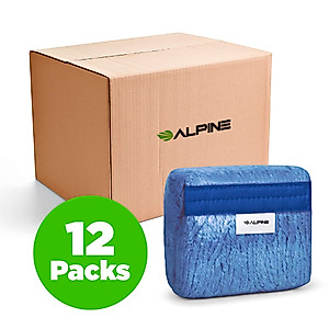 Alpine Industries Cotton Mop Head - Commercial Mop Head Replacement - 32 oz Cotton Blend, 5" Blue Loop End (12 Pack)