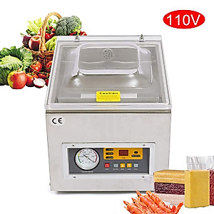 YIYIBYUS Commercial Desktop Chamber Vacuum Sealer Vacuum Packing Sealing Machine DZ-260,Kitchen Food Chamber Seal Vacuum Packaging Machine Sealer 110V,Rate of Exhausting 5.5L/s,Sealing Size 260mmx10mm