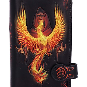 Nemesis Now Anne Stokes Phoenix Rising Mythical Bird Embossed Purse, Black, 18.5cm