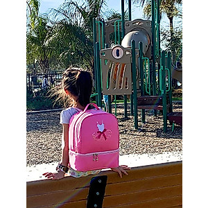 Ballet dance backpack for little girls ballerina tutu pink bag with free hair net for dance Toddler dance bag gymnastics Latin dance yoga tap dance jazz separate compartment for shoes