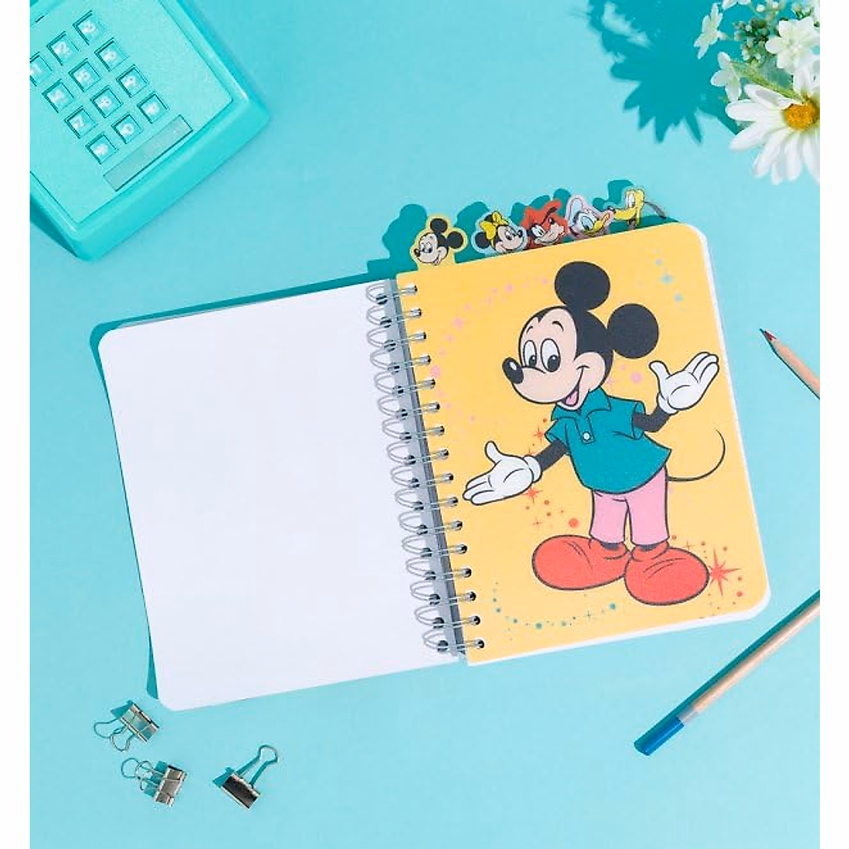 LOUNGEFLY Stationary Disney D100 Mickey and Friends Journal with TABS