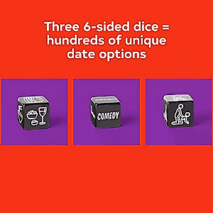 Date Night Dice: Dinner, a Movie & Then Some (Novelty Game for Couples, Dinner, Movie, and Sex Decision-Making Dice for Relationships), Multicolor