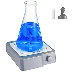 HYCC Mini Magnetic Stirrer with Magnetic Stirring bar and Magnetic Stir Bar Retriever, 2000 RPM, max. Capacity: 2000ml