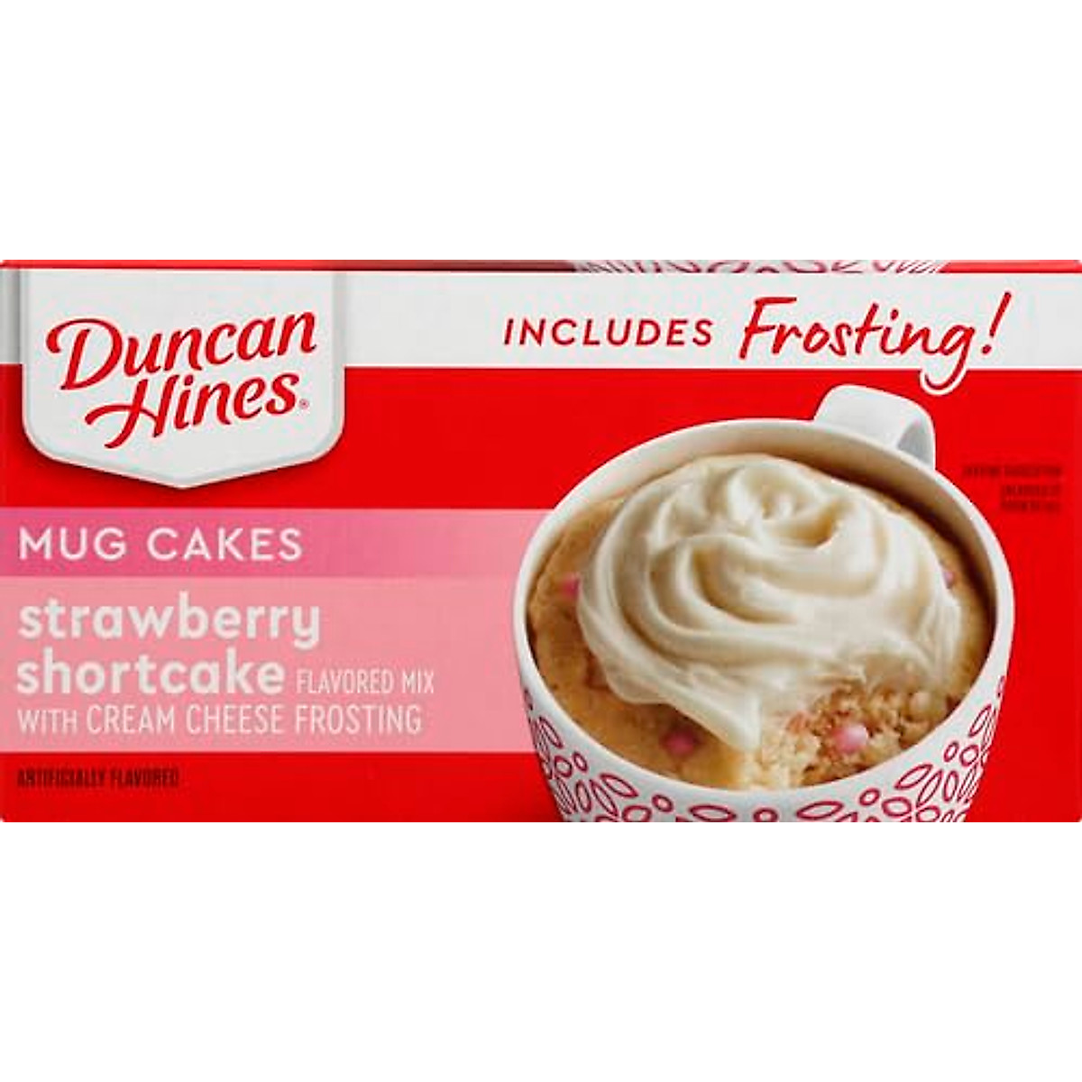 Duncan Hines Mug Cakes Strawberry Shortcake Flavored Mix with Cream Cheese Frosting, 13.3 oz