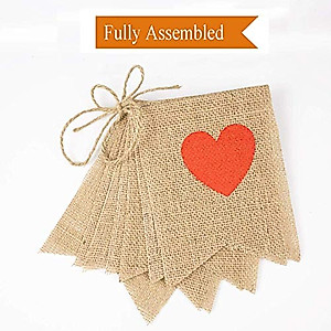 Father's Day Banner, Fntacetik Father's Day Decorations “Happy Father's Day” Burlap Banner Party Supplies Photo Booth Backdrop Fathers Day Bunting Banner Sign Decor