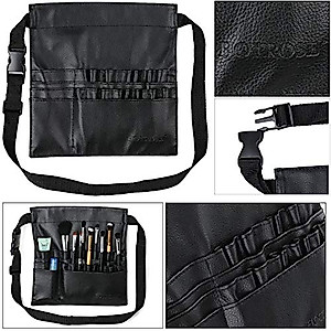 Hotrose 22 Pockets Professional Cosmetic Makeup Brush Bag with Artist Belt Strap for Women (Brush Not Included)