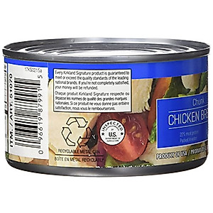 Kirkland Signature chicken breast, packed in water, premium chunk, 6 12.5-ounce cans
