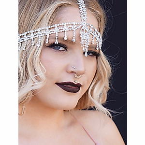 SWEETV 1920s Headband Great Gatsby Headpiece Rhinestone 1920s Headband Flapper Hair Accessories for Costume Party Head Cap