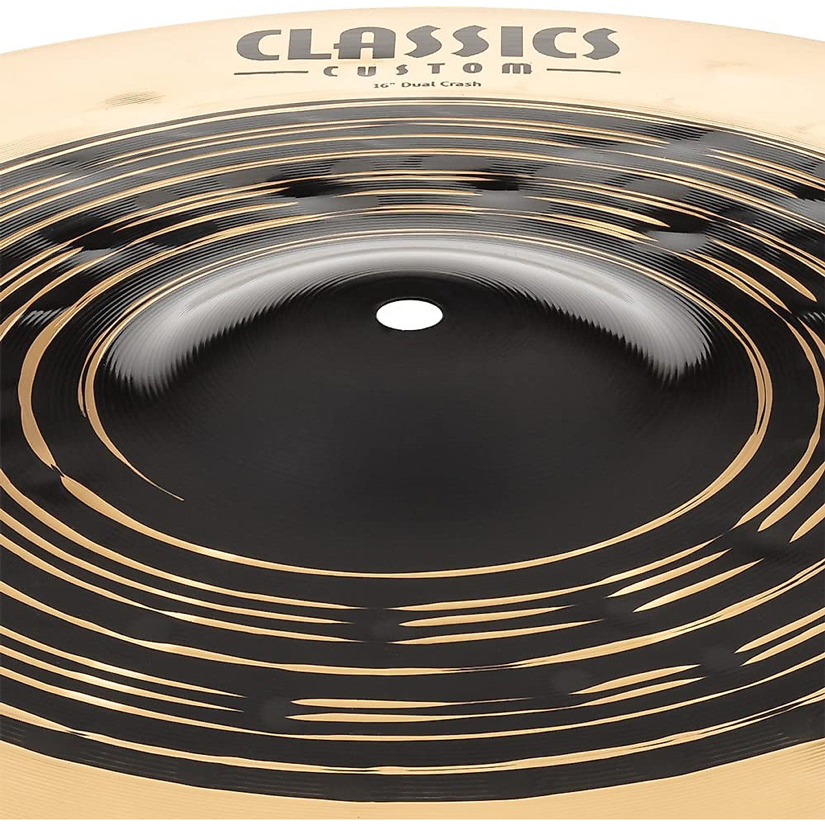 Meinl Cymbals Classics Custom Dual 16" Crash Cymbal for Drum Set, Dark/Brilliant — Made in Germany — B12 Bronze, 2-Year Warranty, (CC16DUC)