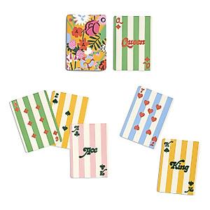 ban.do 2 Decks of Playing Cards, Cute 52-Count Standard Card Deck with Case, Floral