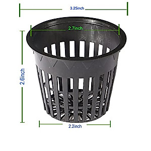 HORTIPOTS 3 Inch Net Pot Wide Lip Design Mesh Cup with Reflective Net Cup Lids (32 Set)-Not Real 3 inch When You Measure it.