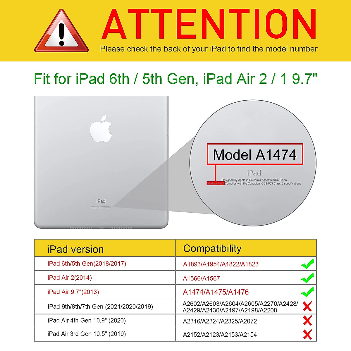 Fintie Case for iPad 6th / 5th Generation (9.7 Inch 2018/2017), iPad Air 2, iPad Air - [Multiple Secure Angles] Slim Magnetic Kickstand Protective Cover with Auto Sleep Wake Feature, Love Tree