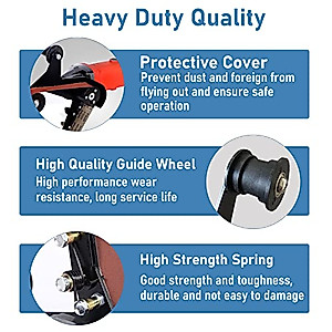 Belt Sander Adapter for Angle Grinder, Pipe Tube Polishing Sanding Attachment with 40mm Belts, Suitable for US 5/8-11 Thread, Handheld Grinder Sander Kit Rust Removal