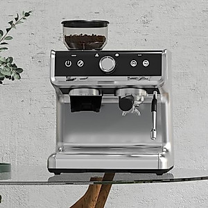 Premium Espresso Maker with Milk Frother - Perfect for Cappuccino, Latte & More - 20 Bar Pressure, Large Water Tank, Barista Kit, and Elegant Design