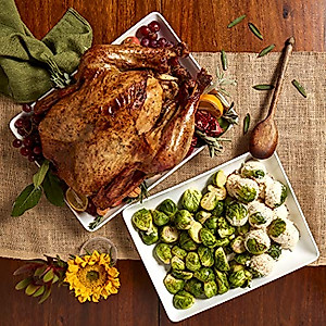 Denmark Tools For Cooks Blanc de Blanc White Serveware- Nested Platters Serving Dining Elegant Simple Microwave Dishwasher Safe, 2 Piece Narrow Rectangular Platter Set (19" & 16")