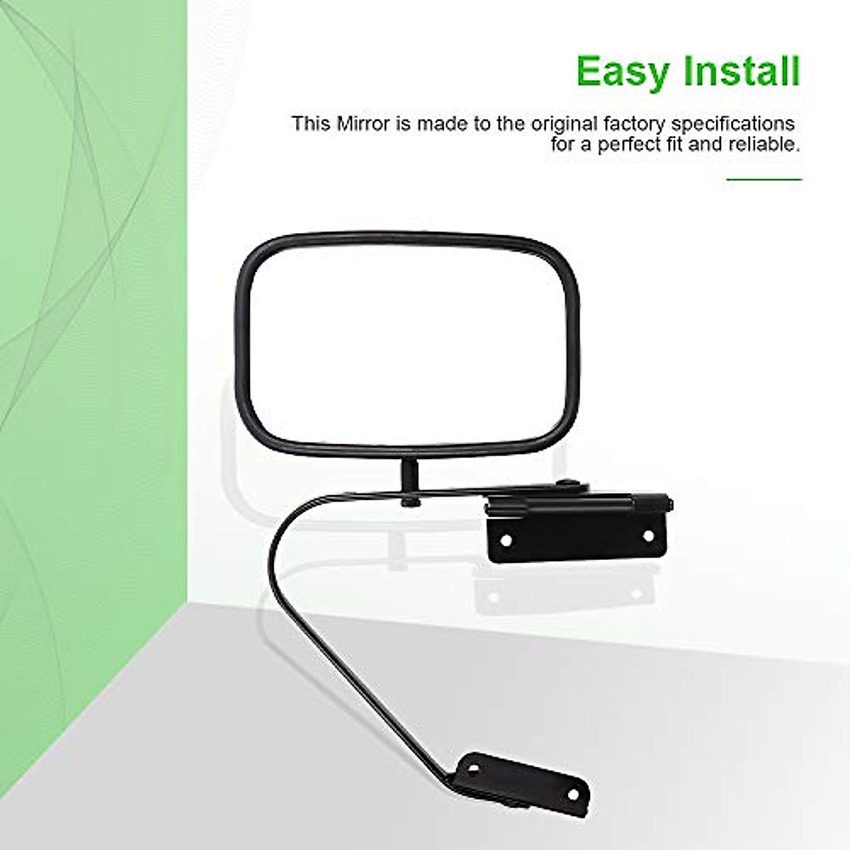 SCITOO Side View Mirrors fit for 1980-1996 for Ford F150 F250 F350 F450 Ranger Bronco Explorer Truck Pickup Towing Mirrors Pair Replacement Mirror Manual Fold Manual adjustment FO1321106-D42