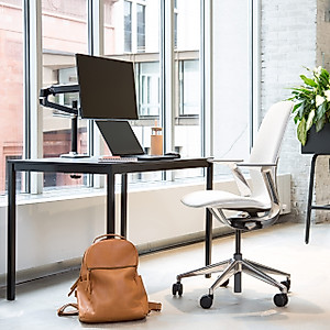 Ergotron – LX Premium Monitor Arm, Single Monitor Desk Mount – fits Flat Curved Ultrawide Computer Monitors up to 34 Inches, 7 to 25 lbs, VESA 75x75mm or 100x100mm – Tall Pole, Polished Aluminum