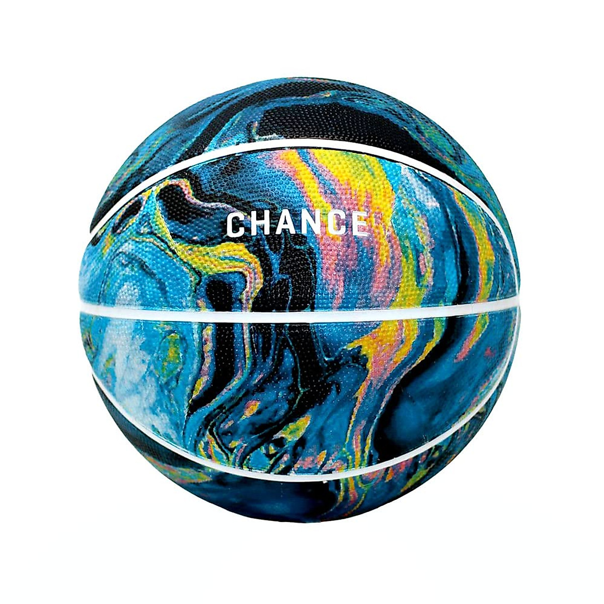 Chance Premium Rubber Outdoor/Indoor Basketball (Size 6, UNI - Multicolor) Standly The Ball Stand