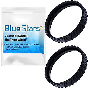 BlueStars Ultra Durable R0526100 Exact Track Replacement Tire Track Wheel Exact Fit for Baracuda MX8 MX6 Pool Cleaners Heavy Duty Rubber - Improves The tire Life Cycle by 50% - Pack of 2