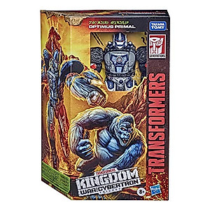Transformers Toys Generations War for Cybertron: Kingdom Voyager WFC-K8 Optimus Primal Action Figure - Kids Ages 8 and Up, 7-inch