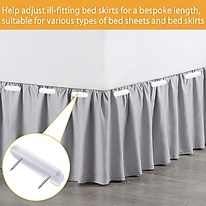 30 Pieces Bed Skirt Pins Bed Skirt Holding Pins Bed Skirt Pins or Holders Furniture Chair Leg Pins Nails Holding Pins Plastic Head Double Pins for Upholstery, Slipcovers and Bedskirts