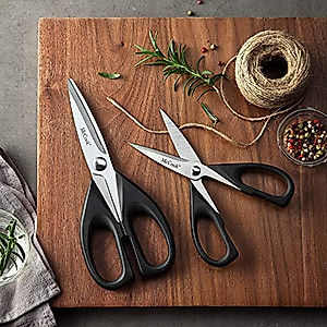 McCook® MC35 Knife Sets with Built-in Sharpener,11 Pieces German Stainless Steel Hollow Handle Kitchen Knives Set in Acacia Block