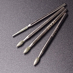 Wolfride 30Pcs Diamond Burr Set Diamond Drill Bit for Gemstone, Sea Shell, Glass, Ceramic, Metal