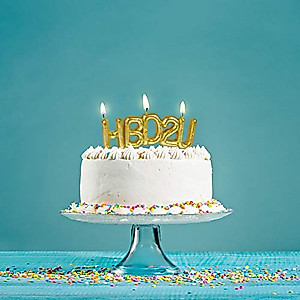 Genuine Fred Fancy That Party Candles, 3 inches, HBD2U