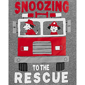 Carter's 4-Piece Toddler and Baby Boy's Snug fit Cotton Pajamas (Snoozing to the Rescue, 5T)