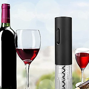 GOSCIEN Electric Wine Opener, Automatic Electric Wine Bottle Corkscrew Opener, Rechargeable Stainless Steel Cordless Electric Wine Bottle Opener Gift Set with Foil Cutter, USB Charging Cable
