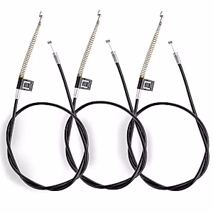 STARVAST 3 Pcs Sofa Recliner Cable Replacement Part Recliner Couch Release Cable 37 inch, 5mm Cable Barrel End S-shaped Hook Exposed Cable with a spring fitted (4.75 in Length)