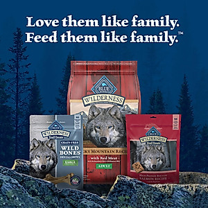 Blue Buffalo Wilderness Wild Bones Grain-Free Dental Chews Dog Treats, Large, 27-oz Bag