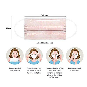 Missli Disposable Face Protective for Kids, 10/50 Pcs Individually Wrapped 3-Ply Protectors with Elastic Earloops - Non Woven Fabric Bandanas, ???? (10 Pcs)