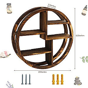 FTUREERA Crystal Shelf Display for Stones, Essential Oils & Whichy Decor, Wall Hanging Decor for Bedroom, Unique Crystal Holder for Meditation Decor