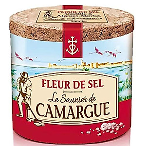 Le Saunier De Camargue Fleur De Sel Sea Salt, 4.4 Ounce Canisters (4 PACK)