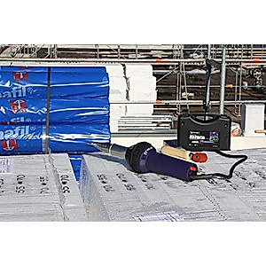 Weldy 220V RW3400 Automatic Hot Air Welder for Welding Roofing TPO PVC Membrane, 40mm Overlap Nozzle Hot Air Welder with Free 1600W Professional Hot Air Gun Tool