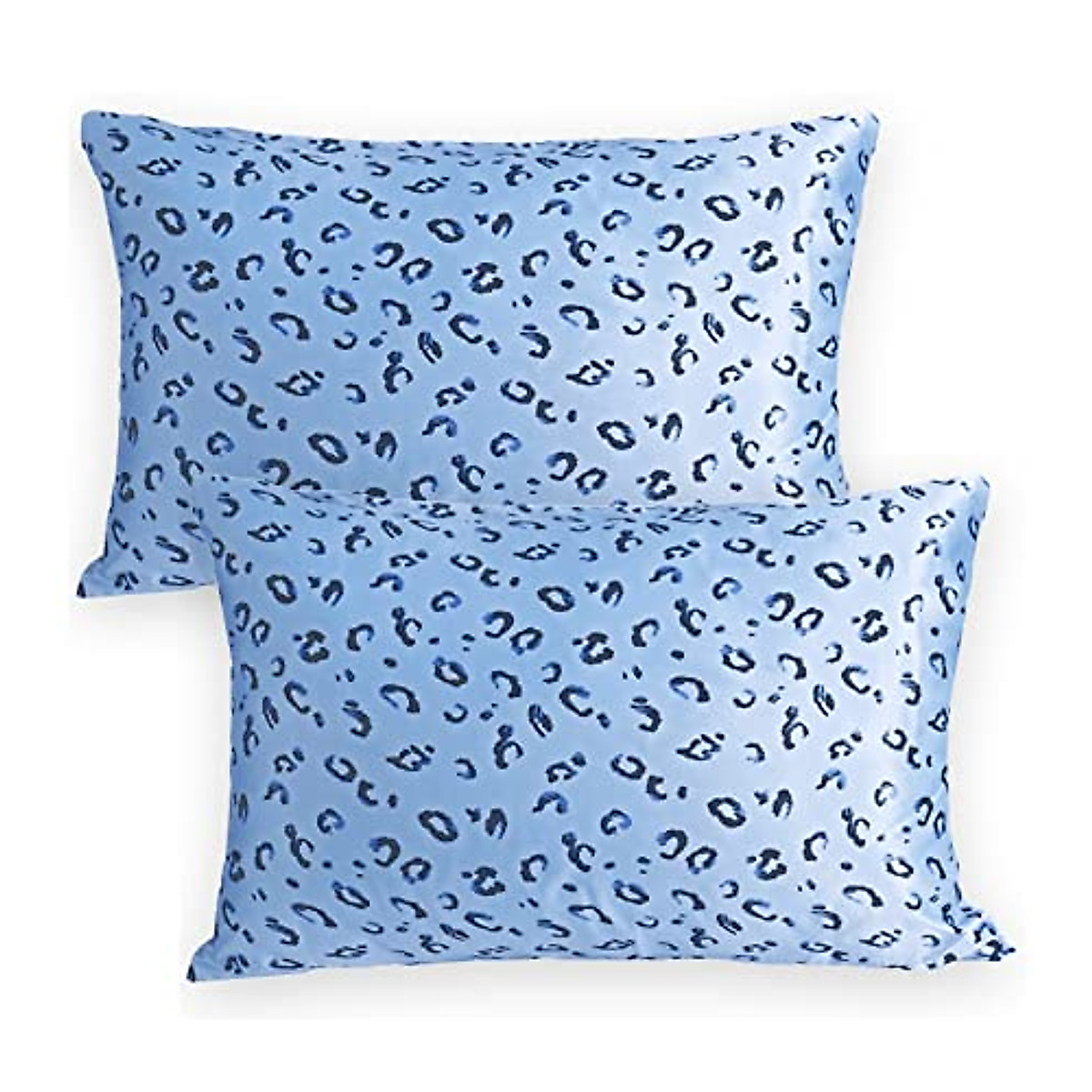 Satin Silk Pillowcase for Hair & Skin, Cooling Pillow case Wrinkle Free, Leopard Silky Satin Pillow Case Cover Queen Size Set of 2, Vegan Silk Satin Pillowcase with Envelope Closure 20x30 inches