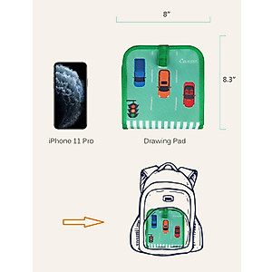 CALMSEN Portable Kids Drawing Pad, Erasable Toddler Art Supplies with 12 Colored Erasable Pens, Kids Art Supplies, Crafts Kits for Kids, Birthday Gift for Girls Boys Ages 3, 4, 5, 6, 7, 8-8.5"x8.3"