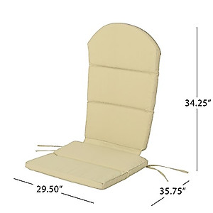 Christopher Knight Home Terry Outdoor Water-Resistant Adirondack Chair Cushions (Set of 2), Khaki, 2 Count (Pack of 1)