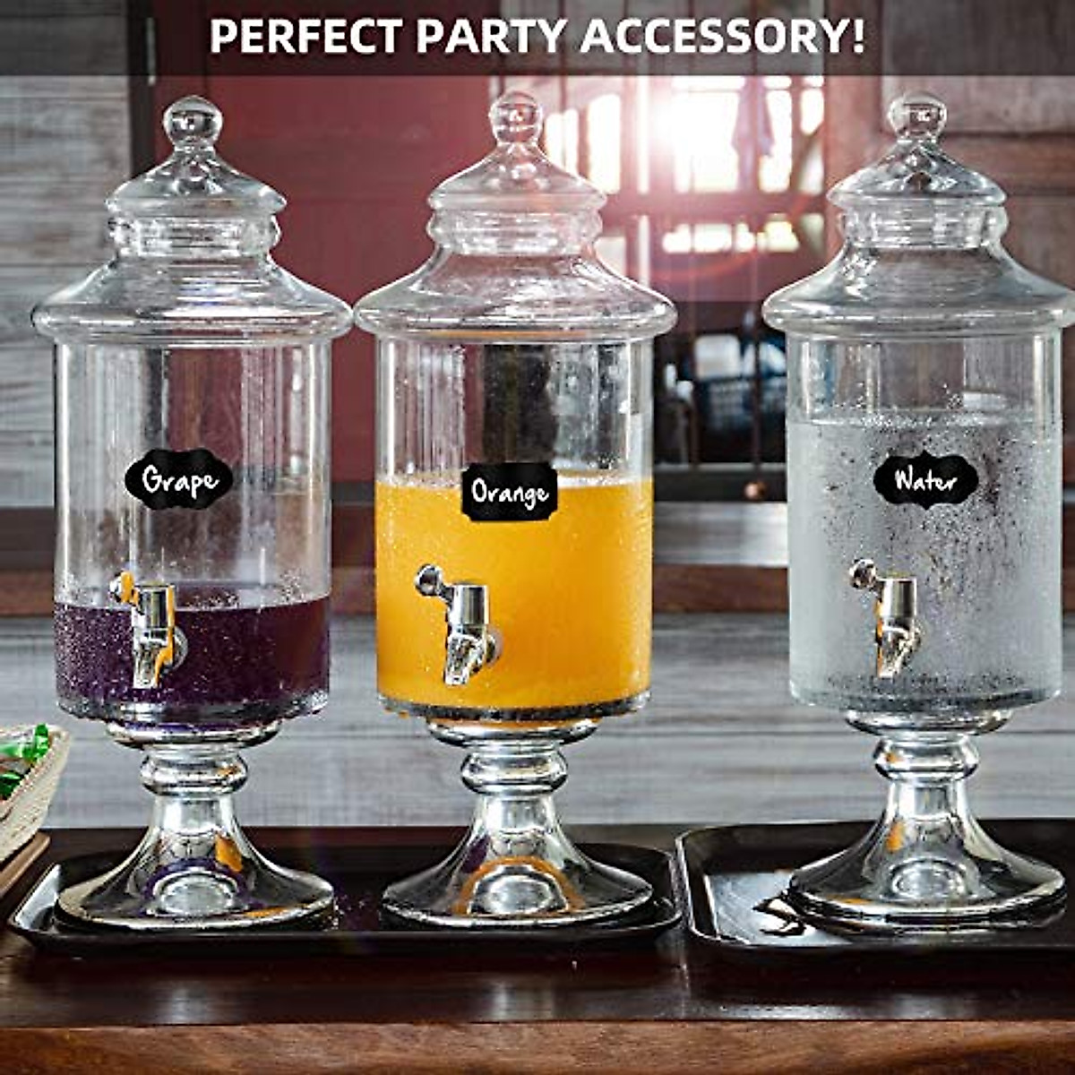 208PCS Chalkboard Labels Stickers, Waterproof Removable Erasable Decorative Premium Label Sticker with Chalk Marker for Pantry,Bottles,Mason Jars,Containers,Organize Your Kitchen&Office