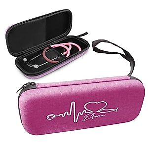 Smilets Personalized Stethoscope Case Custom Name Stethoscope Box Stethoscope Carrying Bag Hard Lightweight Stethoscope Holder Case for Nurse Doctor Nurses Week Gift