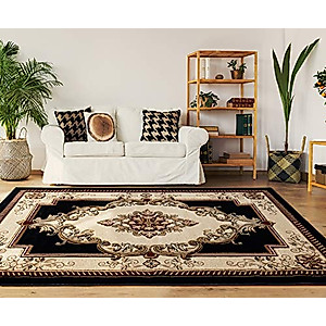 United Weavers of America Bristol Fallon Black Area Rug, 5'3" x 7'6"