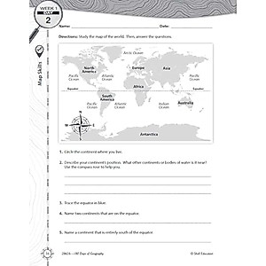 180 Days™: Social Studies, Geography for 5th Grade Practice Workbook for Classroom and Home, Cool and Fun Practice Created by Teachers (180 Days of Practice)