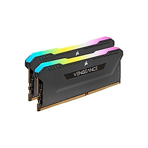 Corsair Vengeance RGB Pro 16GB (2x8GB) DDR4 3600 (PC4-28800) C18 1.35V Desktop Memory - Black (CMH16GX4M2D3600C18)