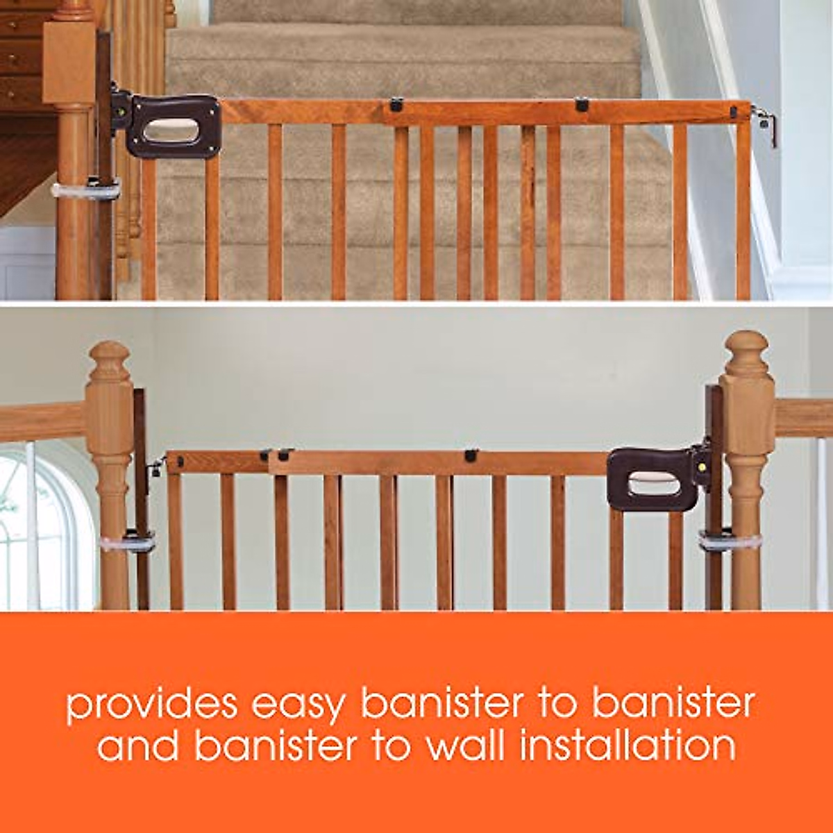 Summer Banister to Banister Gate Mounting Kit - Fits Round or Square Banisters, Accommodates Most Hardware & Pressure Mount Baby Gates up to 37 Tall, Gate Sold Separately (Pack of 4)
