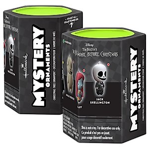 Hallmark Disney Tim Burton's The Nightmare Before Christmas Mystery Christmas Ornaments, Set of 2, Shatterproof