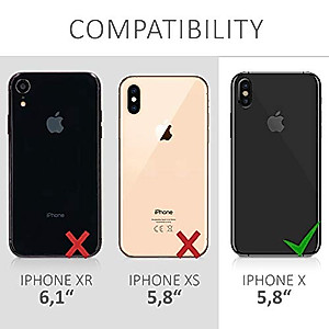 kwmobile Crossbody Case Compatible with Apple iPhone X Case - TPU Silicone Cover with Strap - Lavender