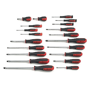 GEARWRENCH 20 Pc. Phillips/Slotted/Torx Screwdriver Set, Dual Material Handles - 80066